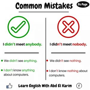 Common Mistakes in English – Materials For Learning English