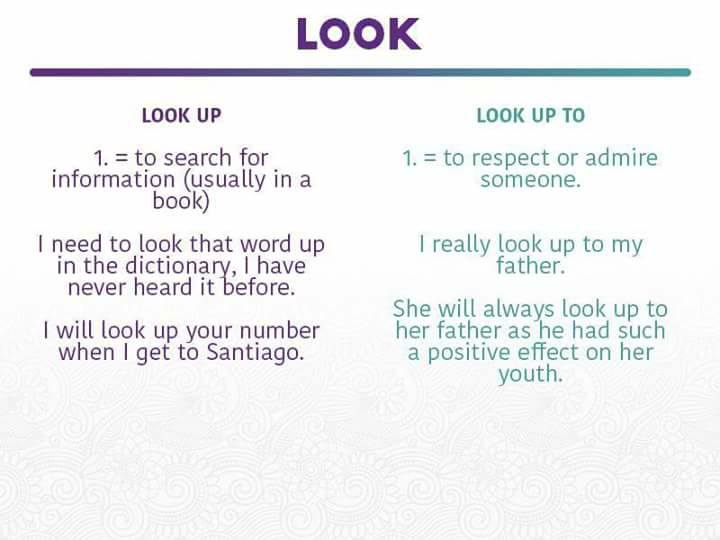 LOOK – Phrasal Verbs – Materials For Learning English