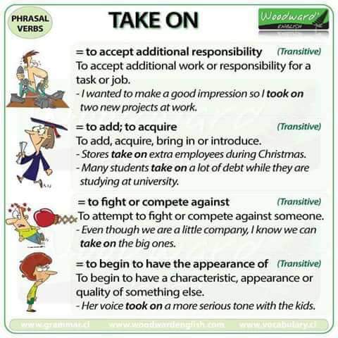 Phrasal Verbs With TAKE – Materials For Learning English