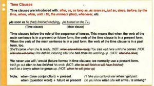 Time Clauses – Materials For Learning English